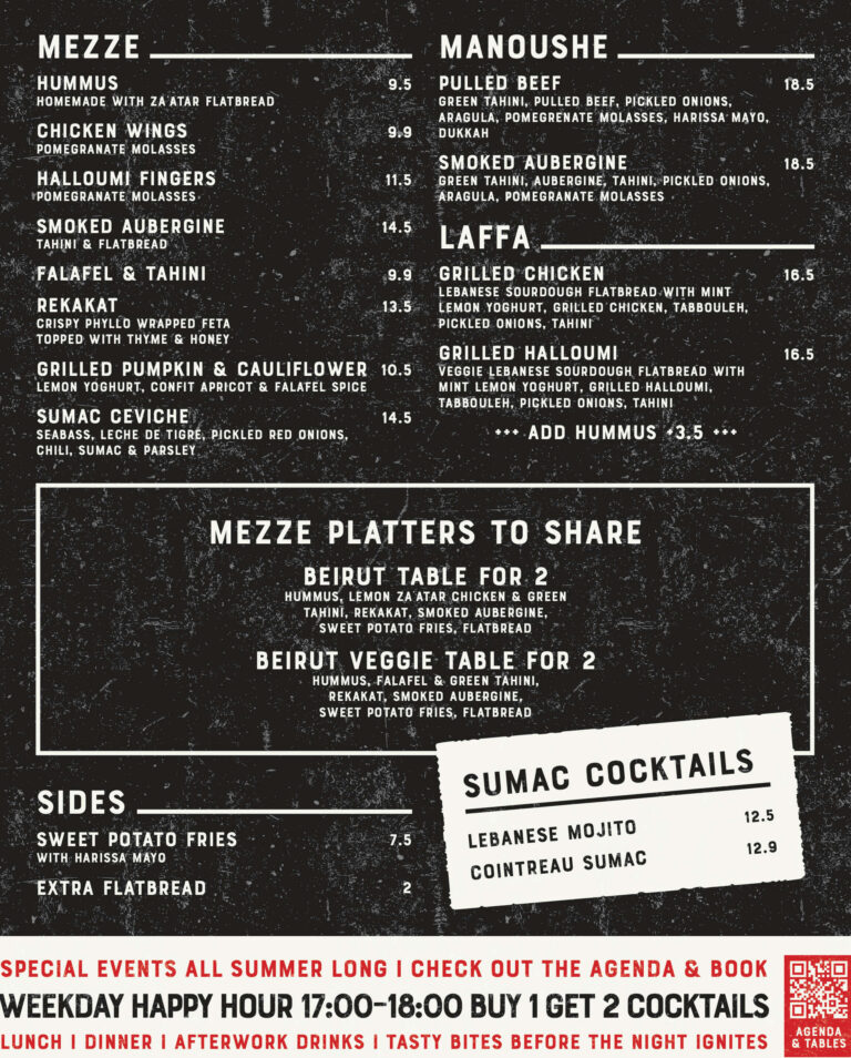 Menu – Sumac x Capital